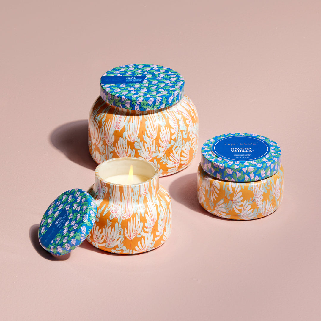 Havana Vanilla Pattern Play Travel Tin Candle | Capri Blue